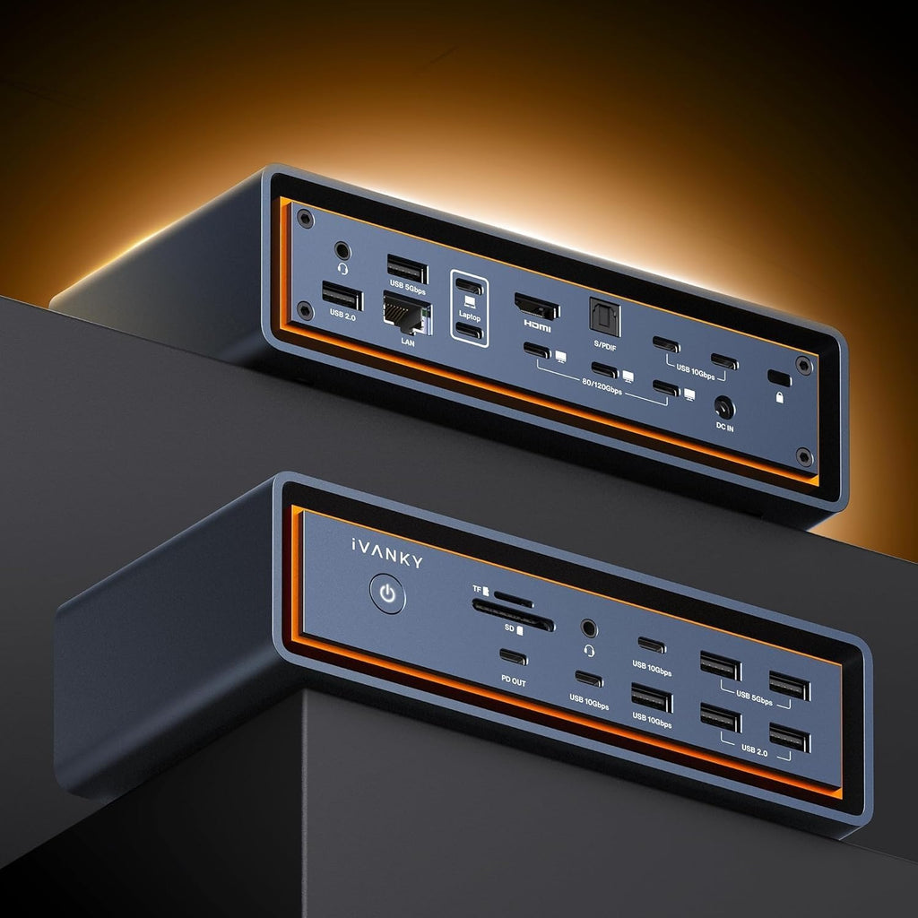 iVANKY FusionDock Max 2 Thunderbolt5 23-in-1 Docking Station for Mac M ...